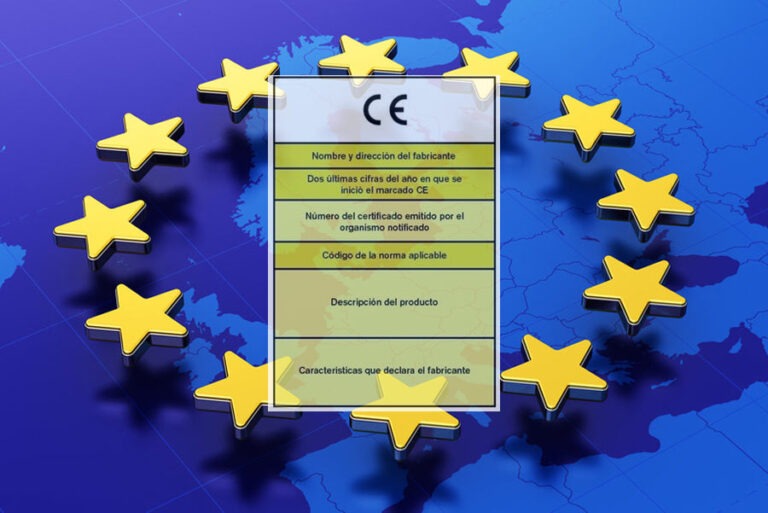 Información esencial de la etiqueta de Marcado CE